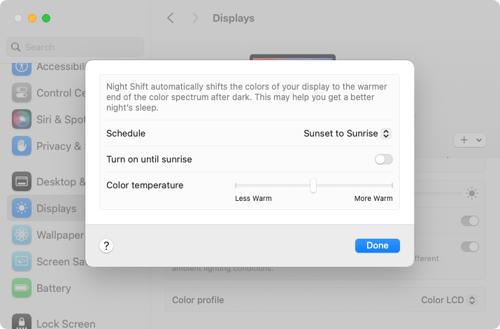 Working Late on Your Mac? Turn on Night Shift to Help Your Sleep