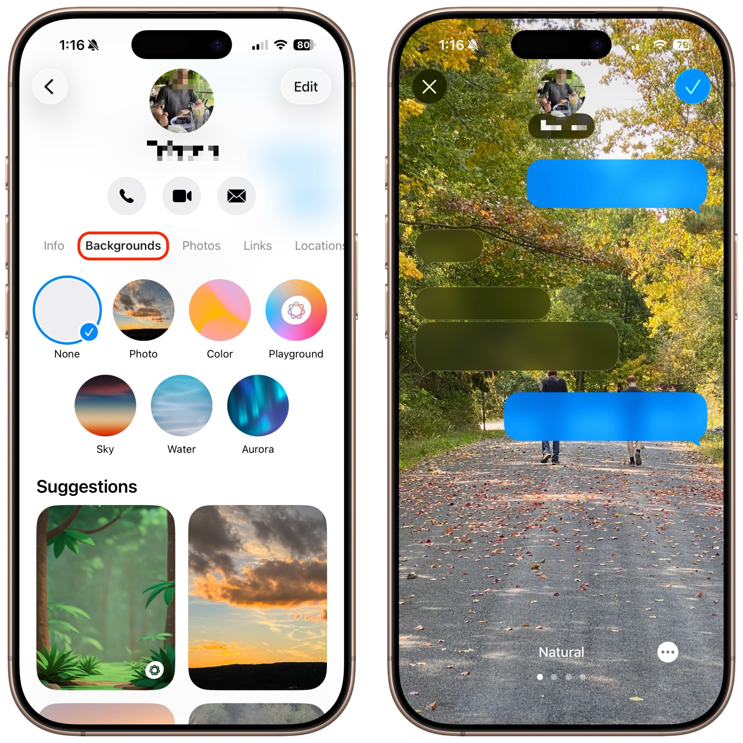 Messages Now Offers Shared Conversation Backgrounds
